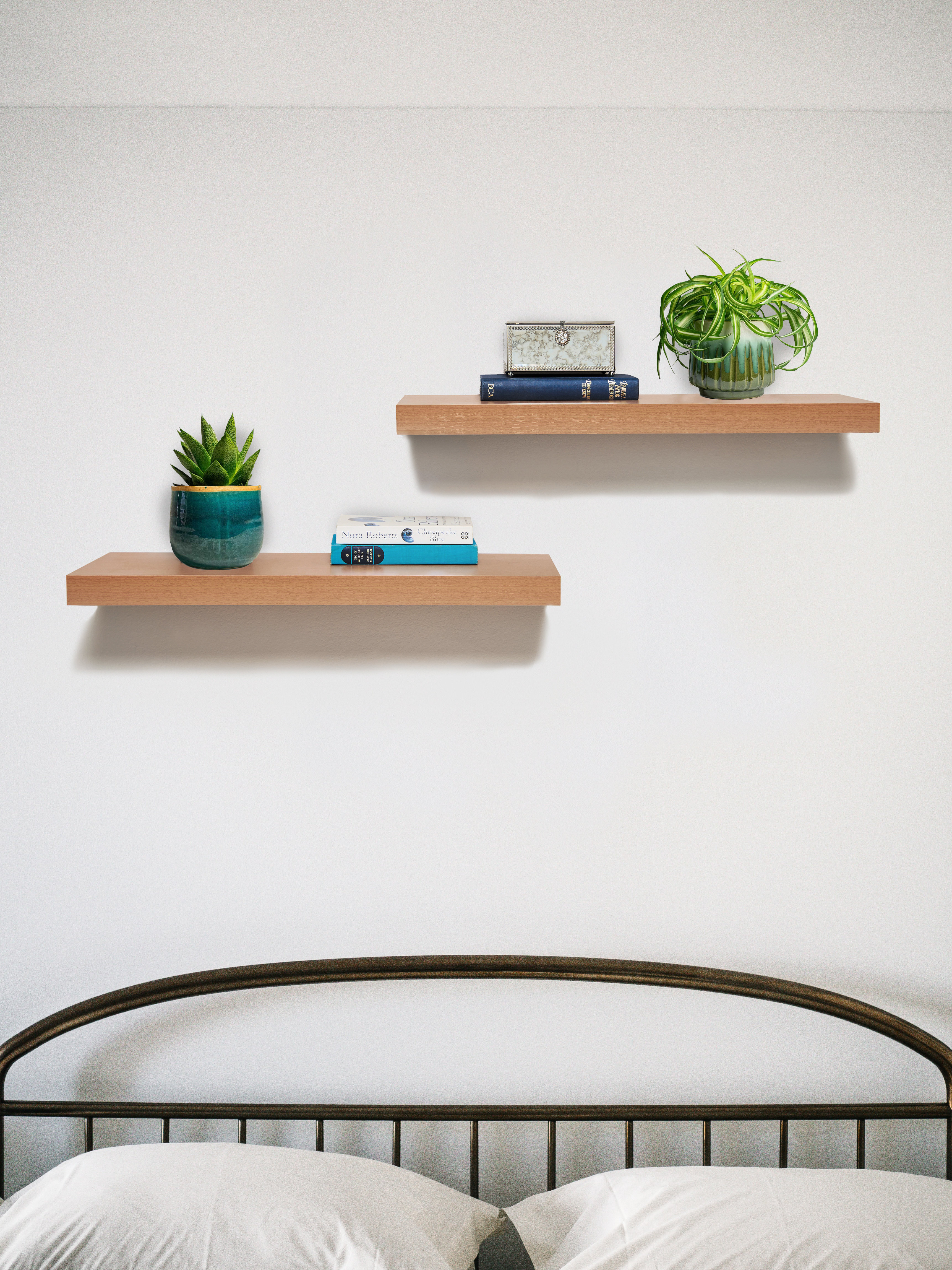 17 Stories Katie-Jane 2 Piece Manufactured Wood Floating Shelf ...