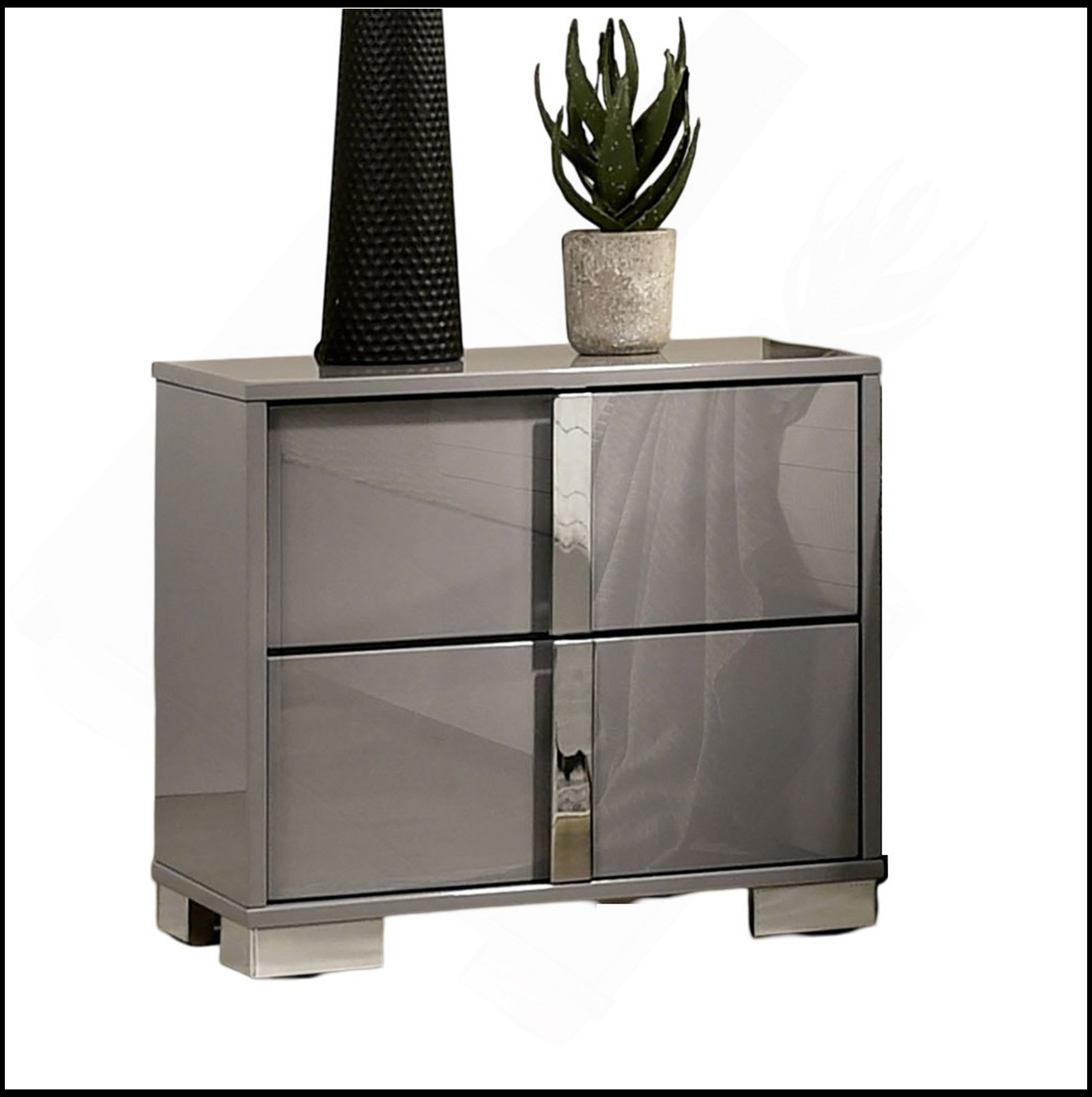 Everly Quinn Modern Gorgeous 1Pc Bedside Table Bedroom Nightstand ...