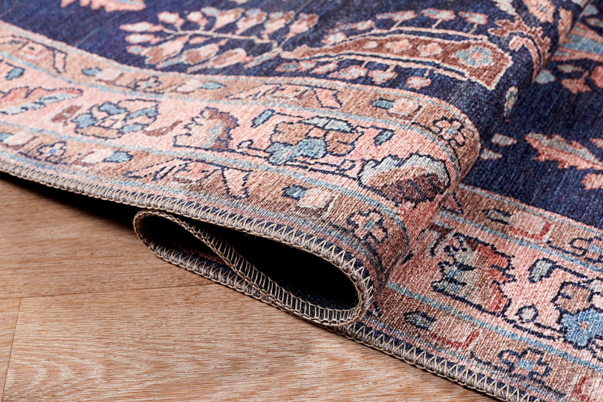 Langley Street® Lindauer Machine Washable Boho Floral Powerloomed Rug ...