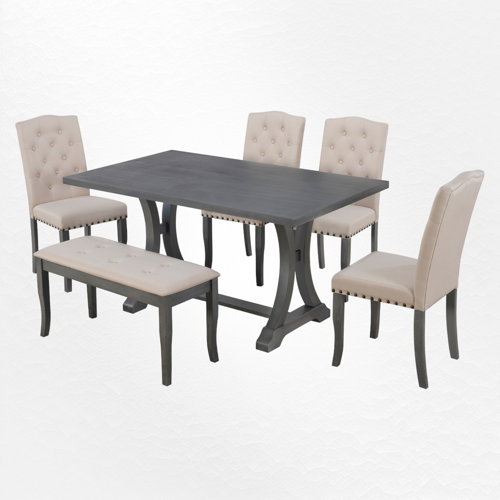 Wayfair | Dining Table with Chair and Bench Kitchen & Dining Room Sets ...