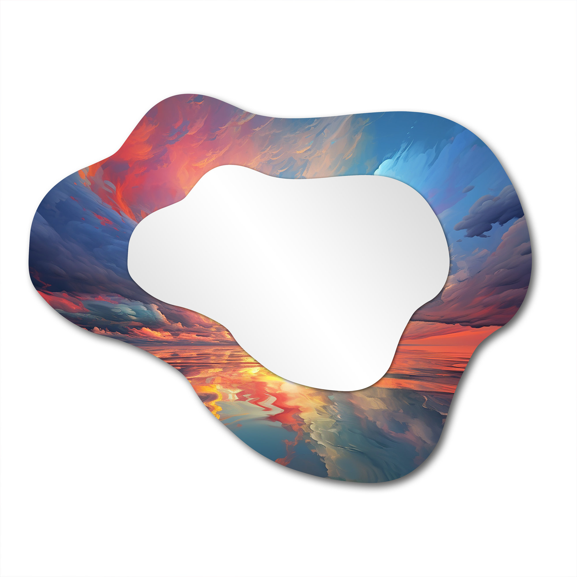 Ivy Bronx Ocean Infinity Majestic Sunset Cloud Reflections - Blue Cloud ...