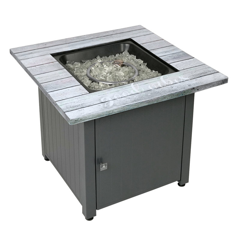 Endless Summer, Good Vibes, 30” Square LP Gas Outdoor Fire Pit ...
