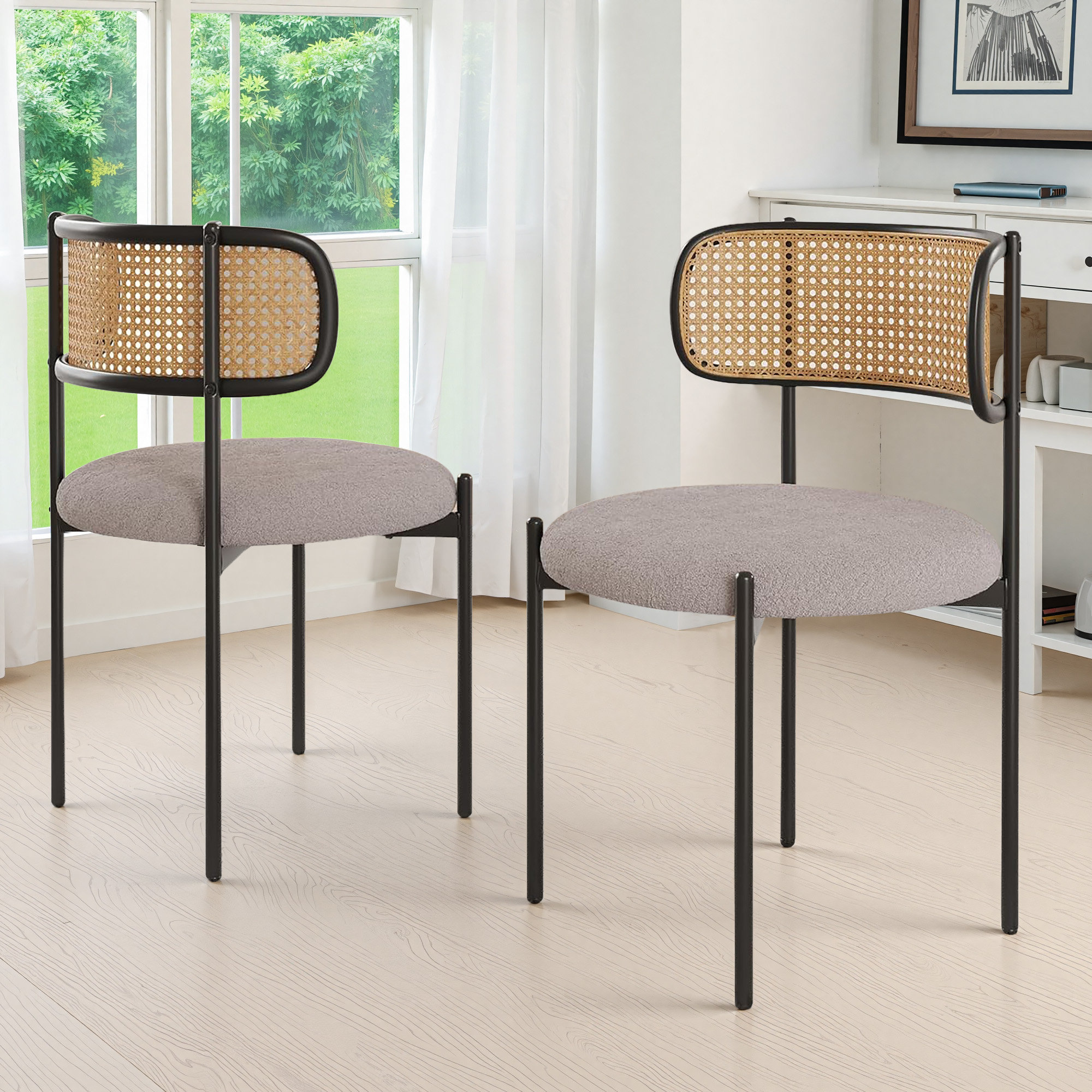 Bay Isle Home™ Modern Accent Upholstered Dining Chairs Set of 2 with ...