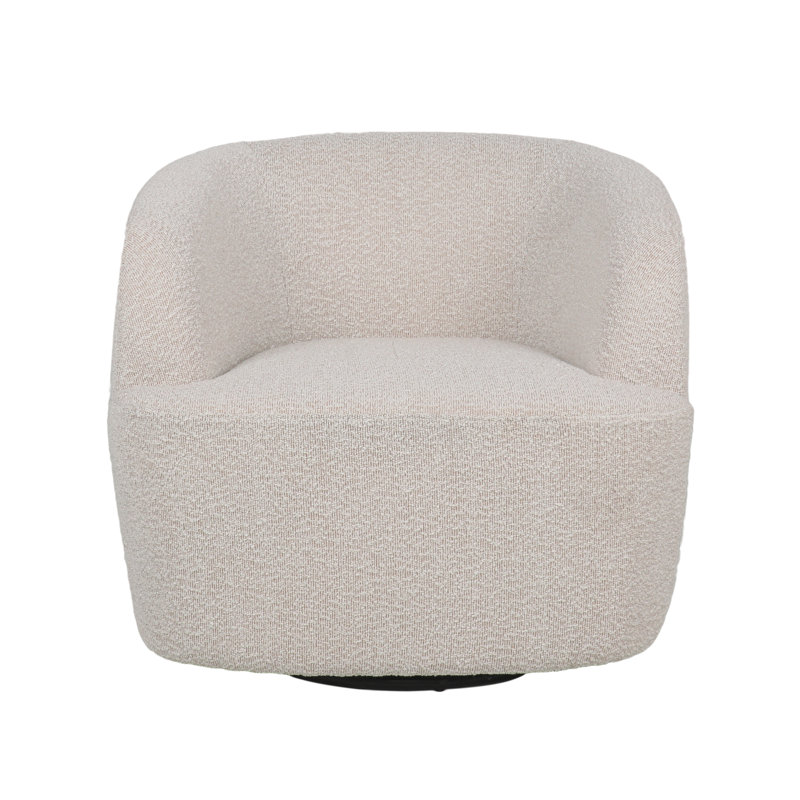 Wade Logan® Bodhe 32.75 inches Wide Boucle Swivel Barrel Chair ...