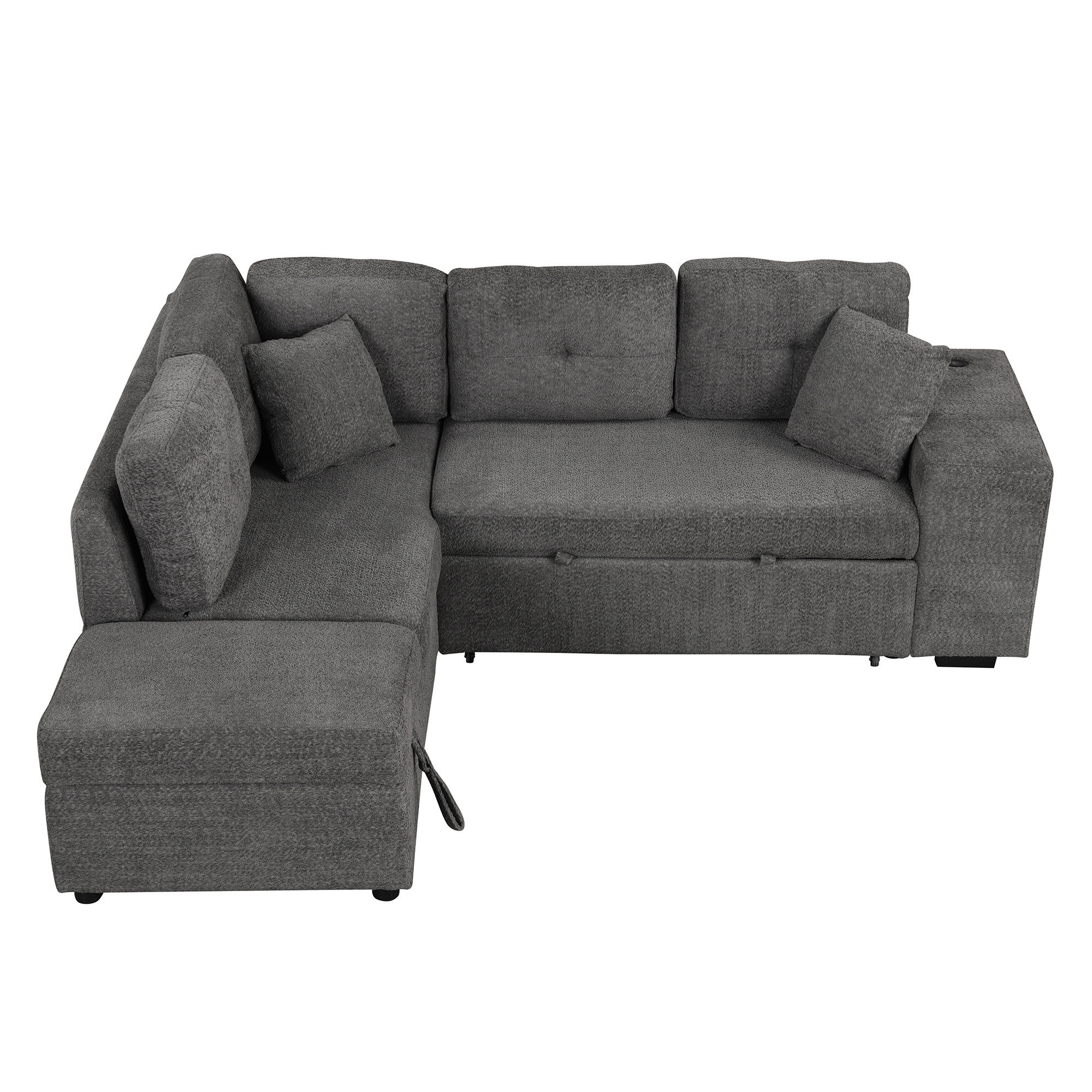 Latitude Run® 87.7" Convertible Sleeper, Sectional Pull Out Sofa Bed ...