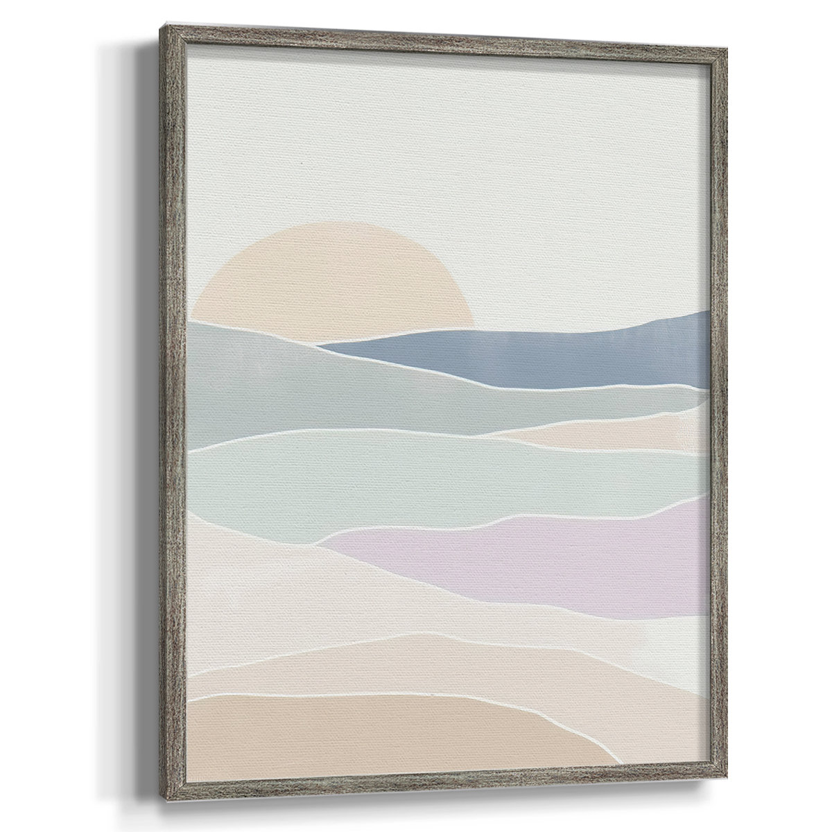 Wrought Studio™ Wave Tableau I Framed Print - Solid Wood | Wayfair