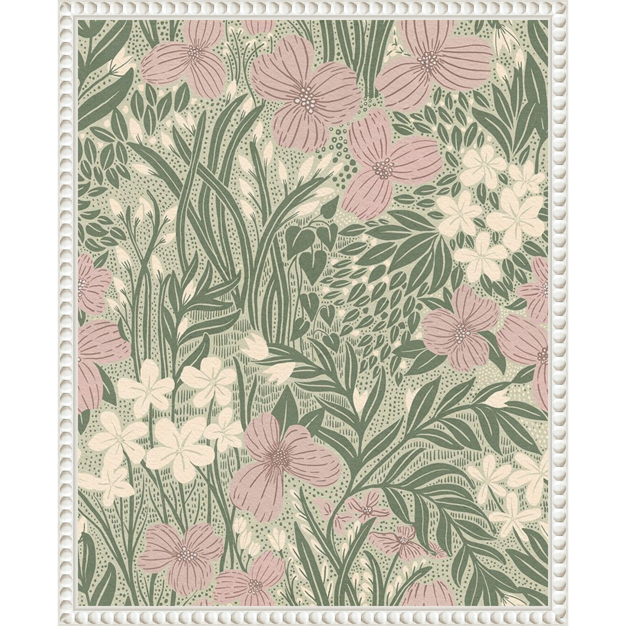 Winston Porter Field of Flowers Light Green by Katie Oshea Framed ...