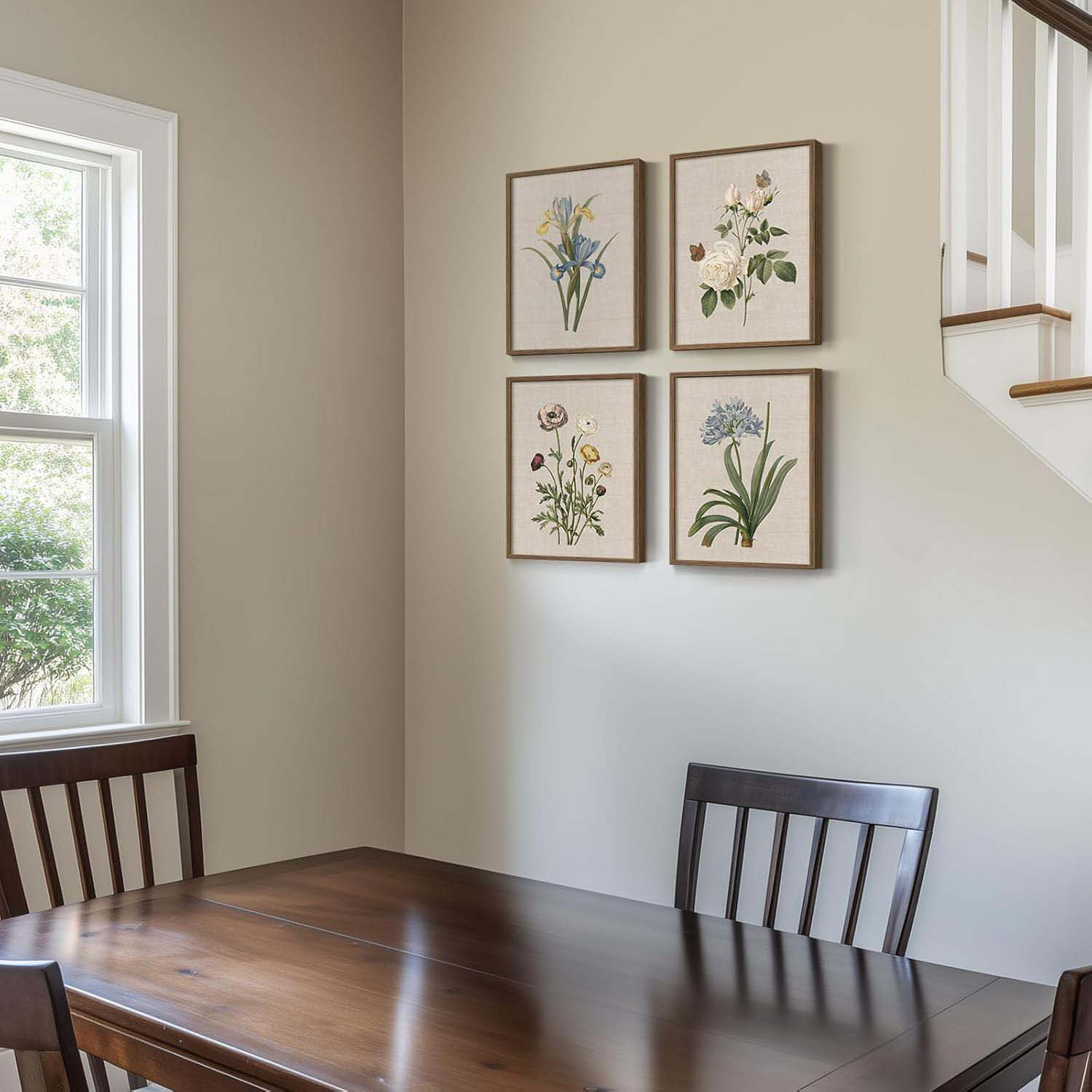 Lark Manor™ Botanical Wall Art For Bedroom, 4 Piece Vintage Floral ...