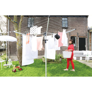 Brabantia 50 Metre Topspinner Rotary Clothes Line with Ground Spike and ...