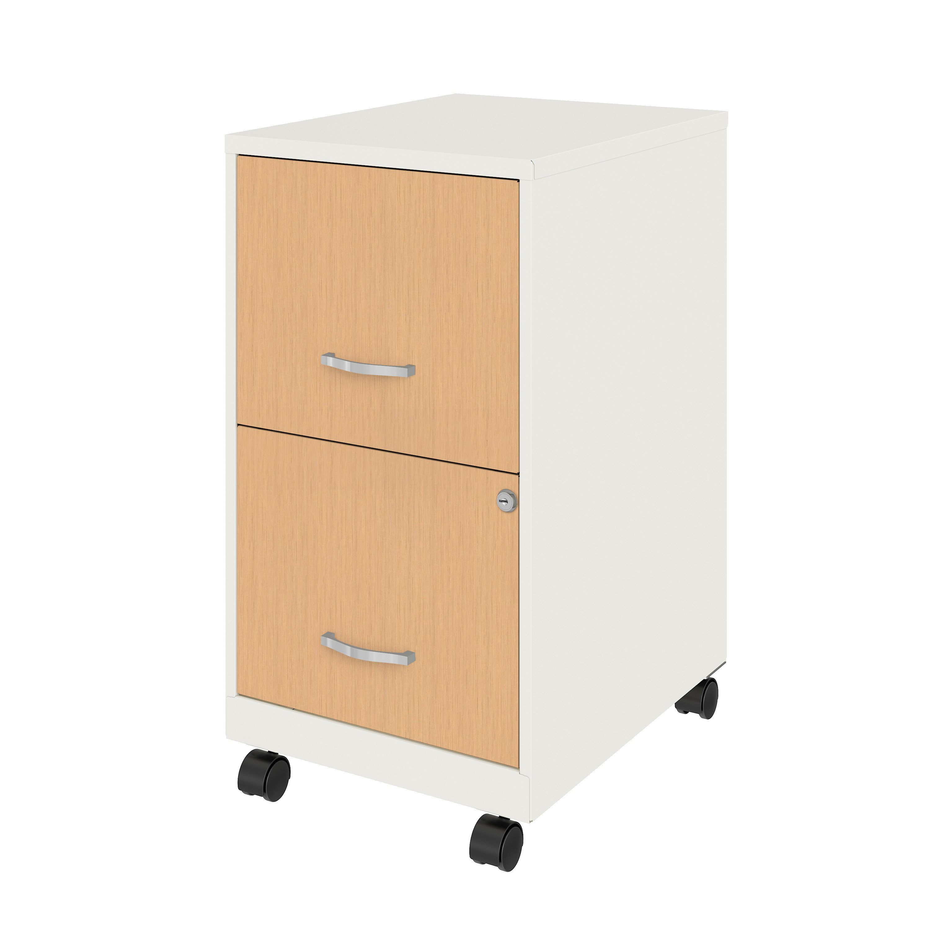 Ebern Designs Esean 18'' Deep Mobile File Cabinet with Wood Pattern Drawer Fronts | Wayfair