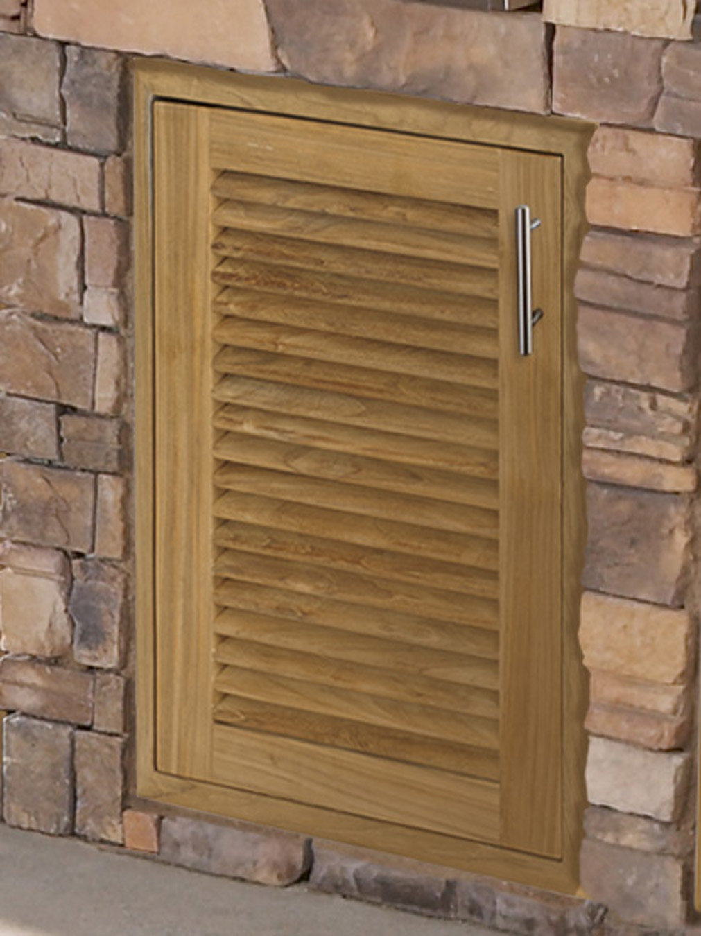 Pacific Teak Millworks Louvered Single Drop-In Access Door | Wayfair