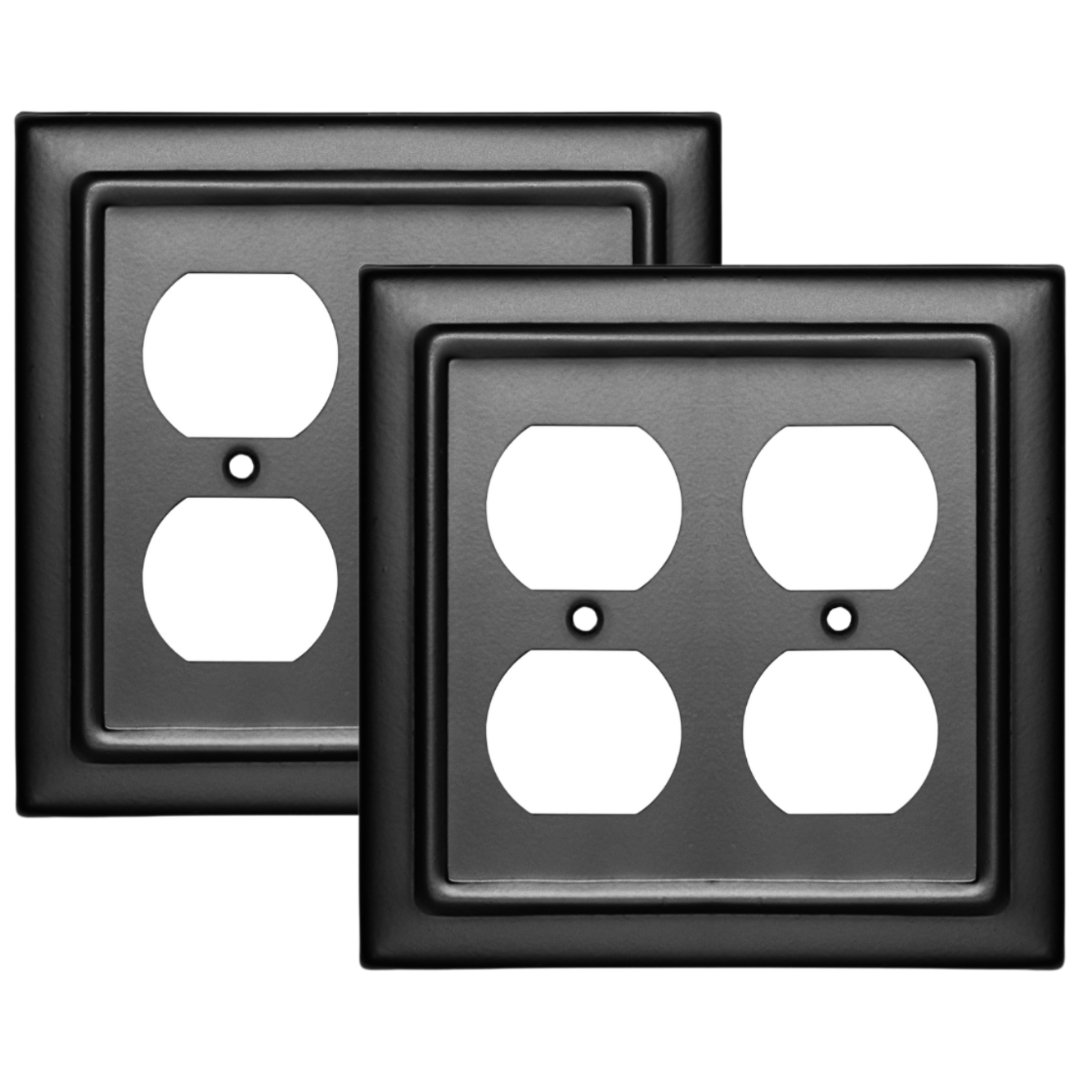 Monarch Abode Architectural 2 - Gang Duplex Outlet Wall Plate (Set of 2 ...