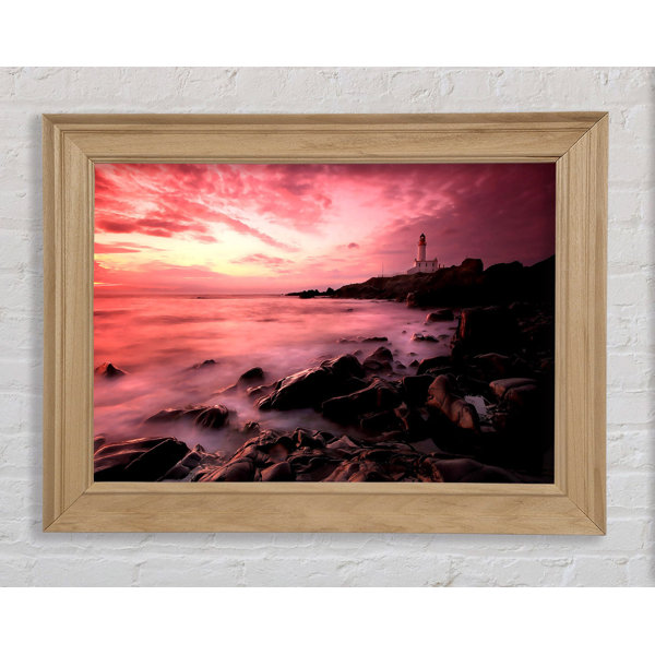 Bright Star Lighthouse Sunset - Single Picture Frame Print | Wayfair.co.uk