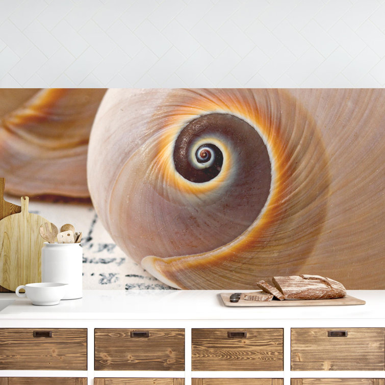 Ebern Designs Coryon 100 x 350cm PVC Tile in Brown/Orange | Wayfair.co.uk