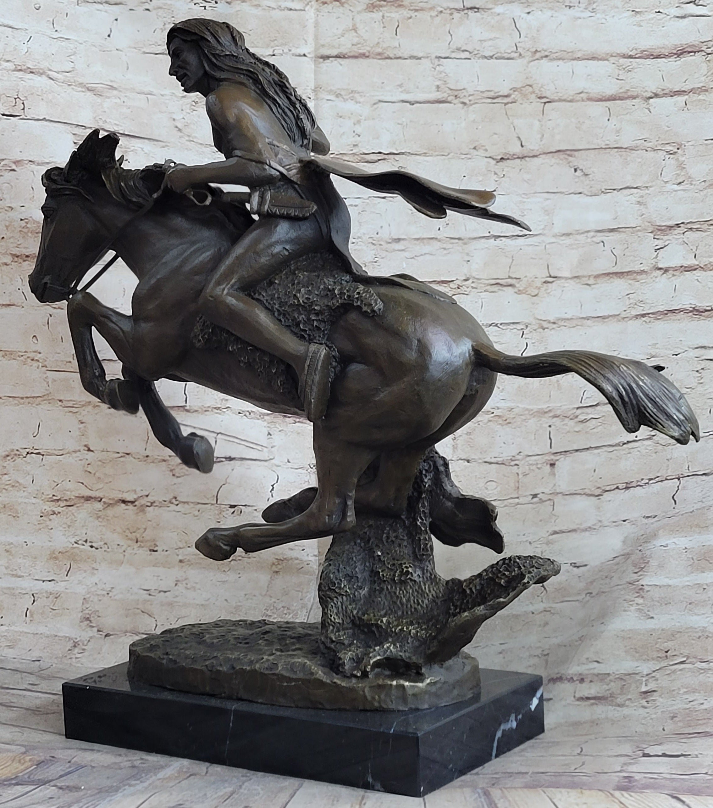 Bronzhaus Frederic Remington CHEYENNE bronze statue-Native American ...