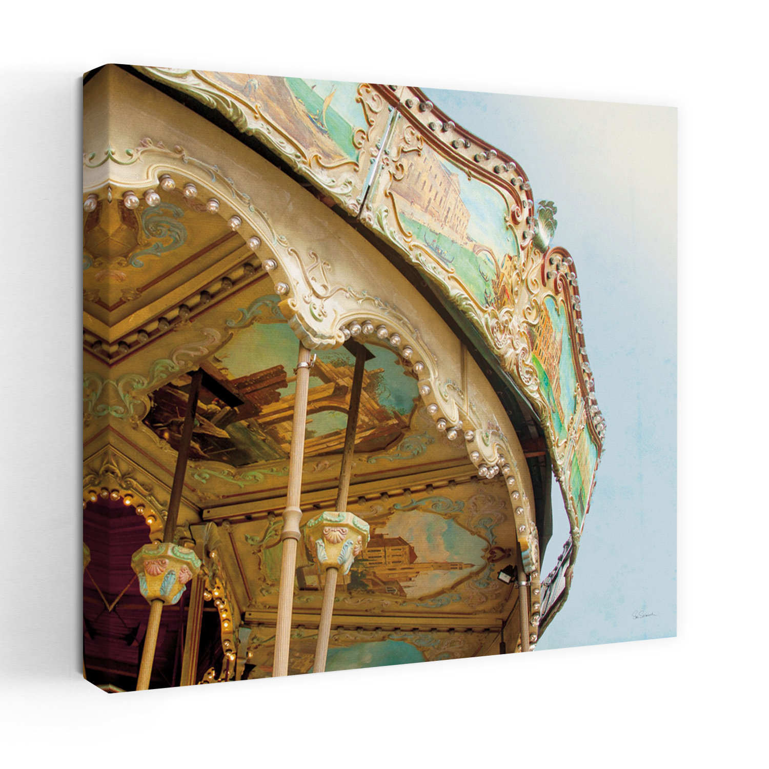 Wildon Home® Paris Carousel I Aged Contemporary Architecture Art ...