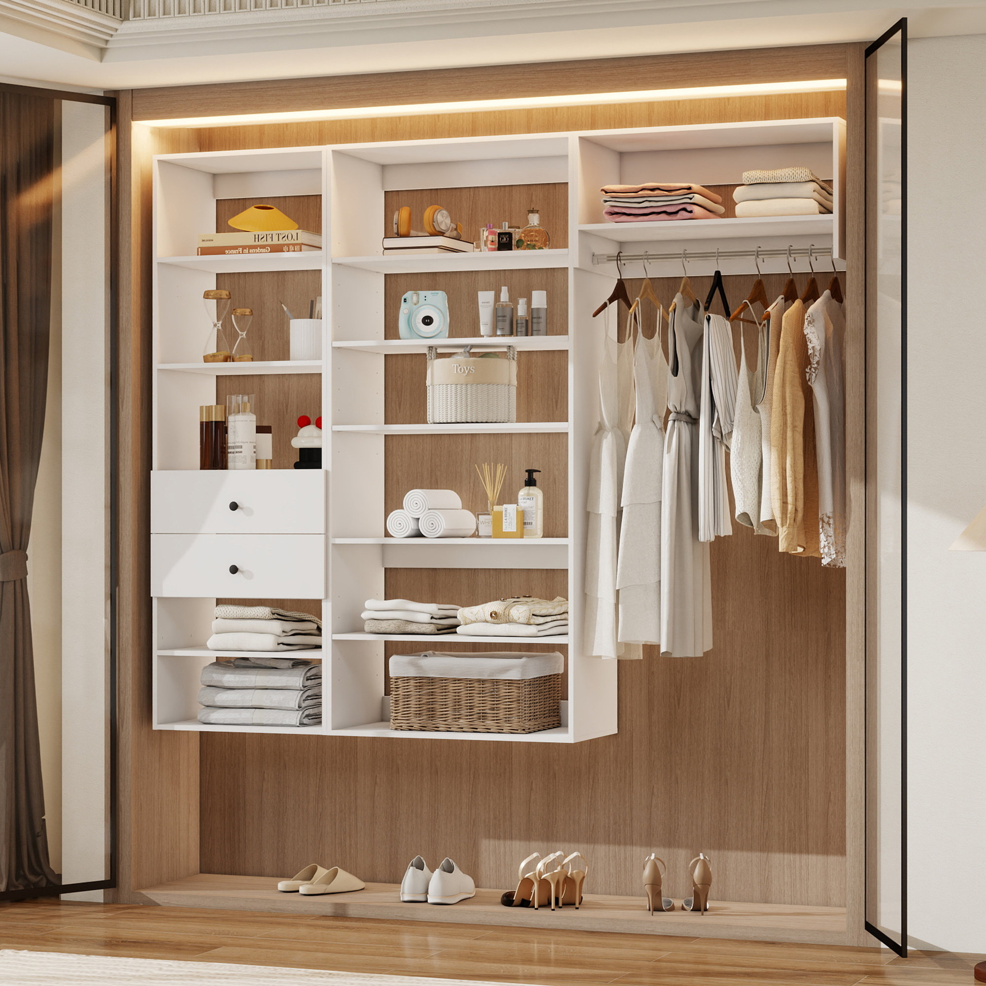 Ivy Bronx Built in Closet Organizer Systems: Walk-in Closet Organizer ...