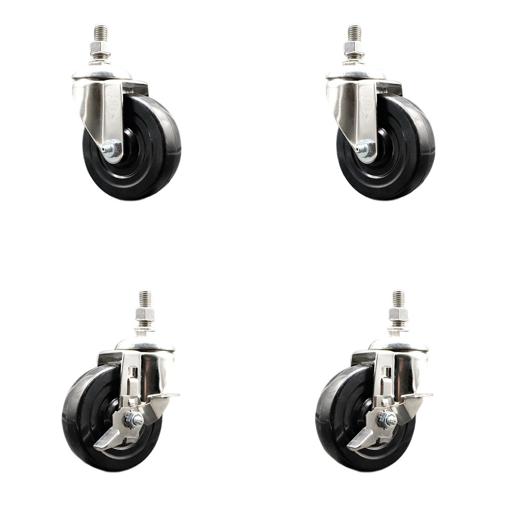 Service Caster Soft Rubber Casters | Wayfair