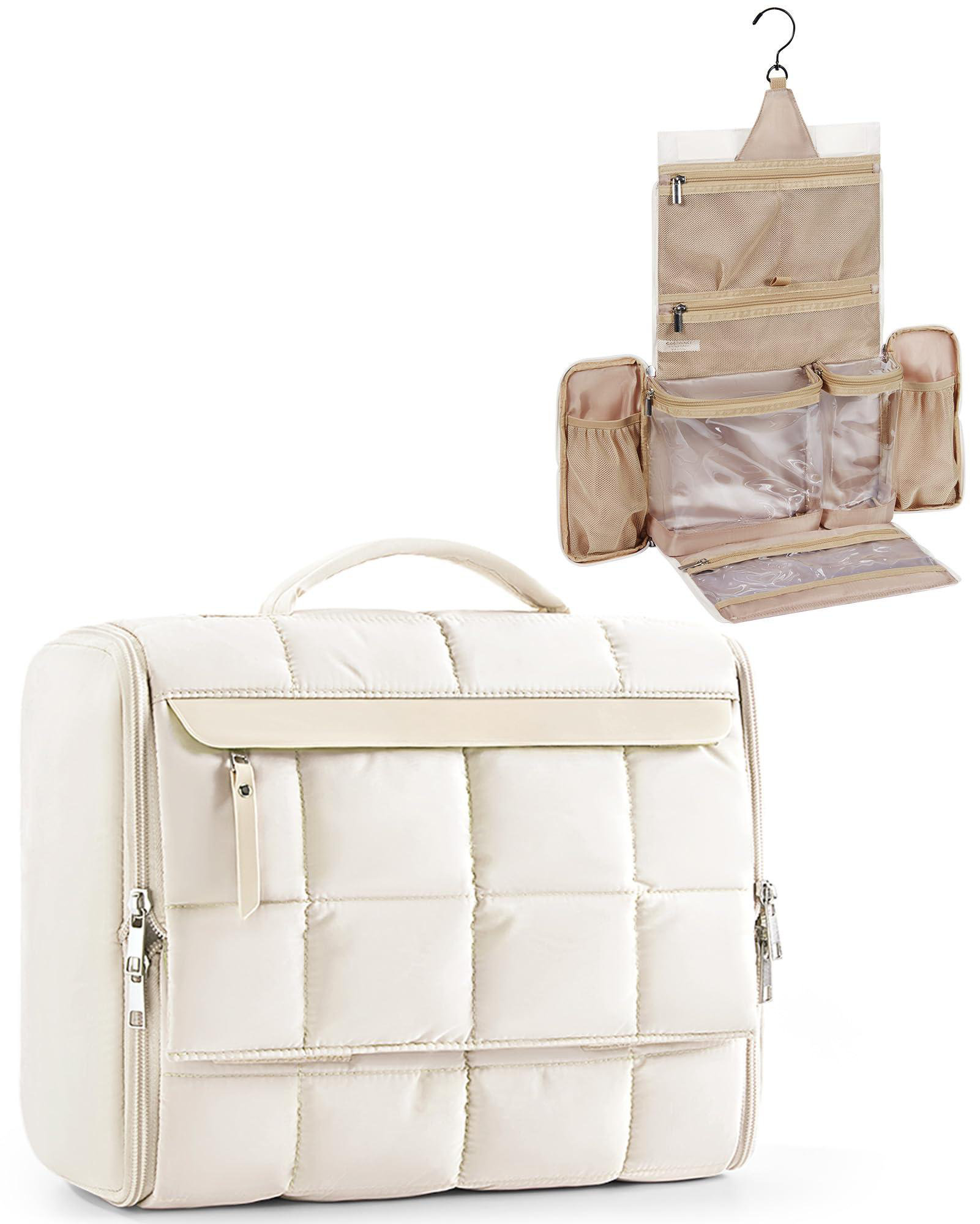 Latitude Run® Extra Large Full-Open Hanging Toiletry Bag, Puffy ...