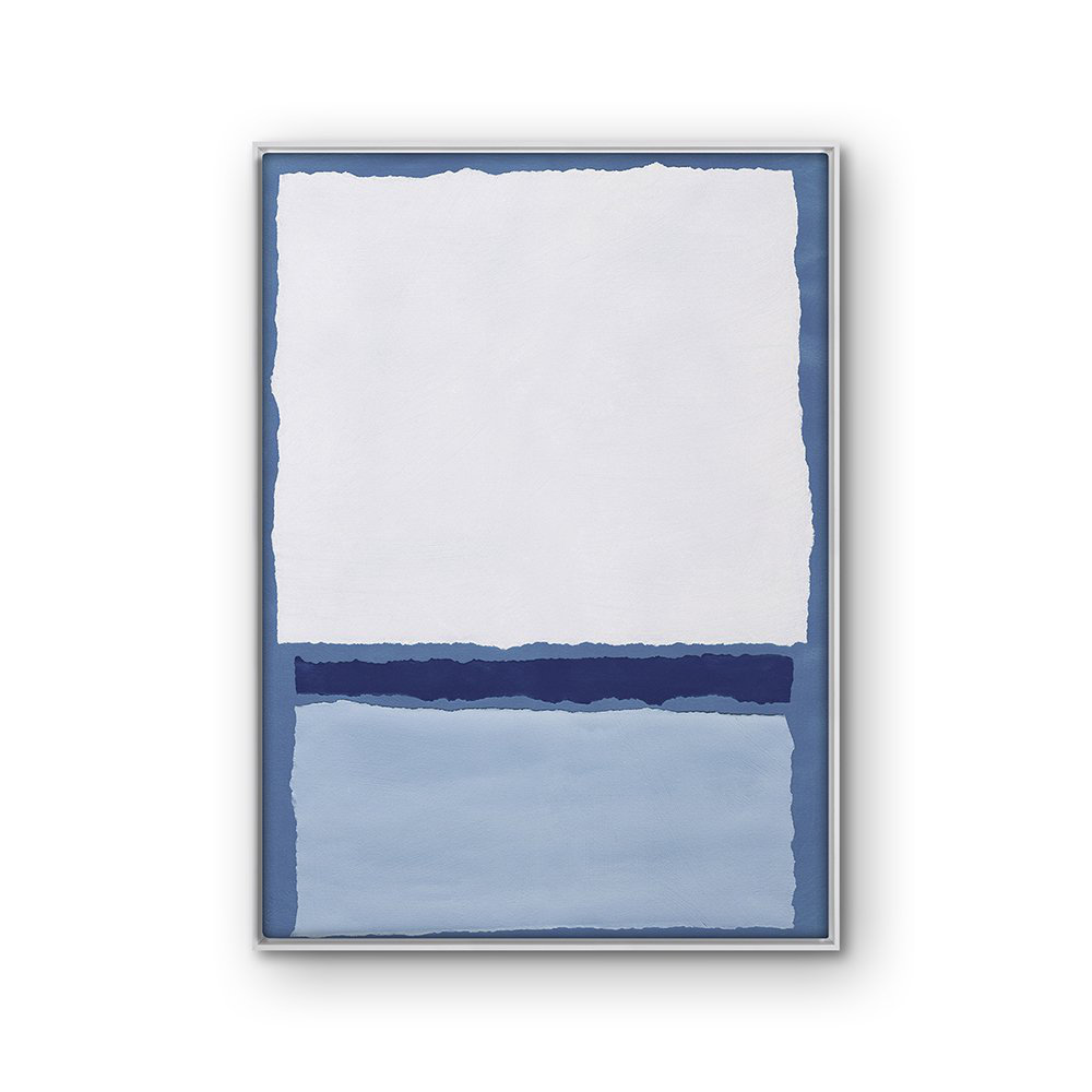 Grand Image Home Blue Colorblock 6 by Kyle Goderwis - Framed Painting ...