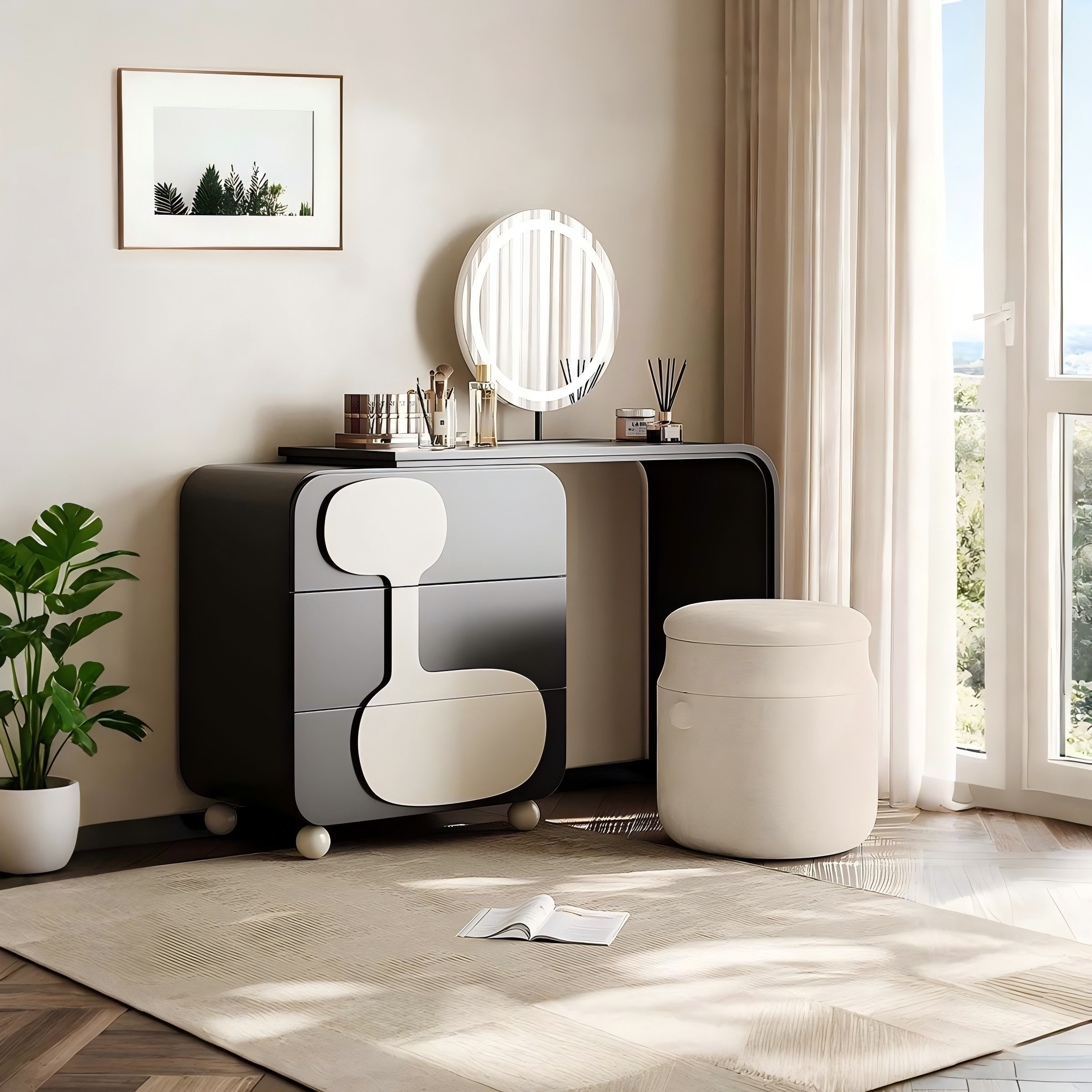 Orren Ellis Minimalist Luxurious Dressing Table | Wayfair