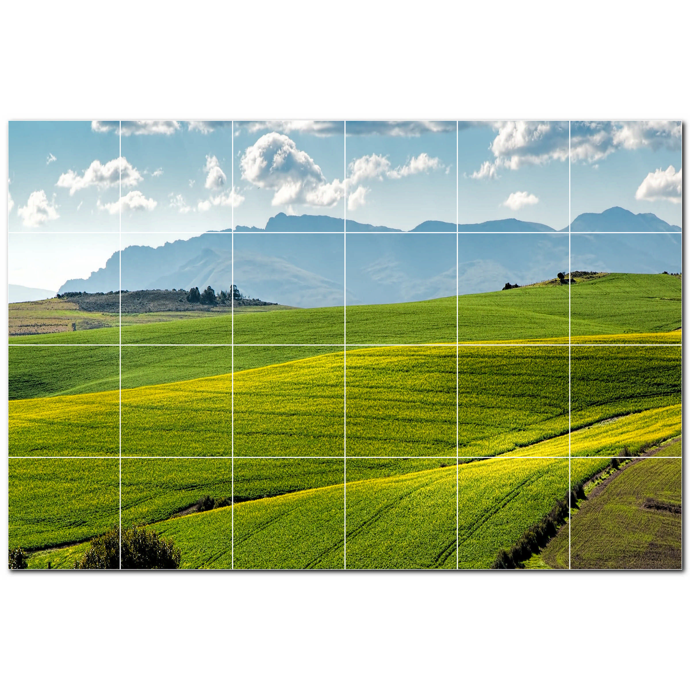 Picture-Tiles.com 48" x 32" Ceramic Farm Photo Decorative Mural Tile ...