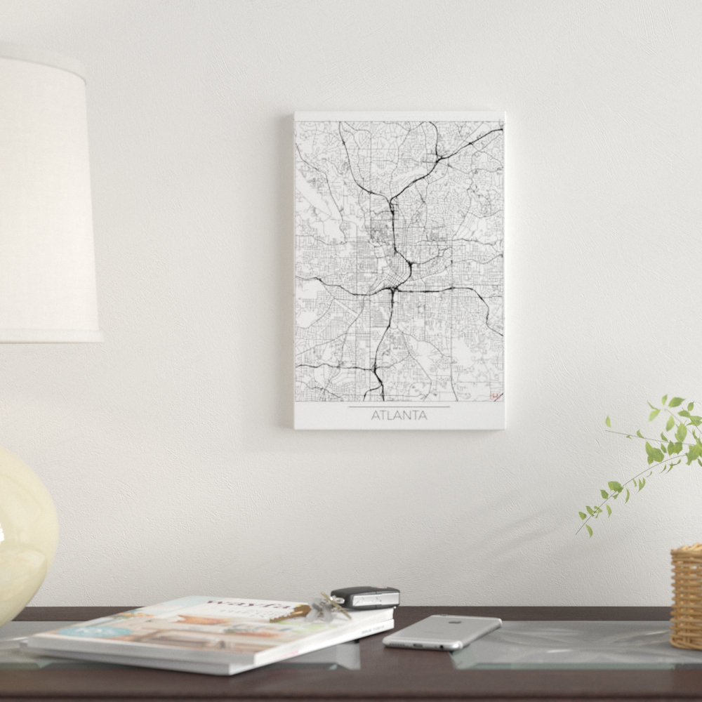 East Urban Home Atlanta Minimal Urban Blueprint Map by Hubert Roguski ...
