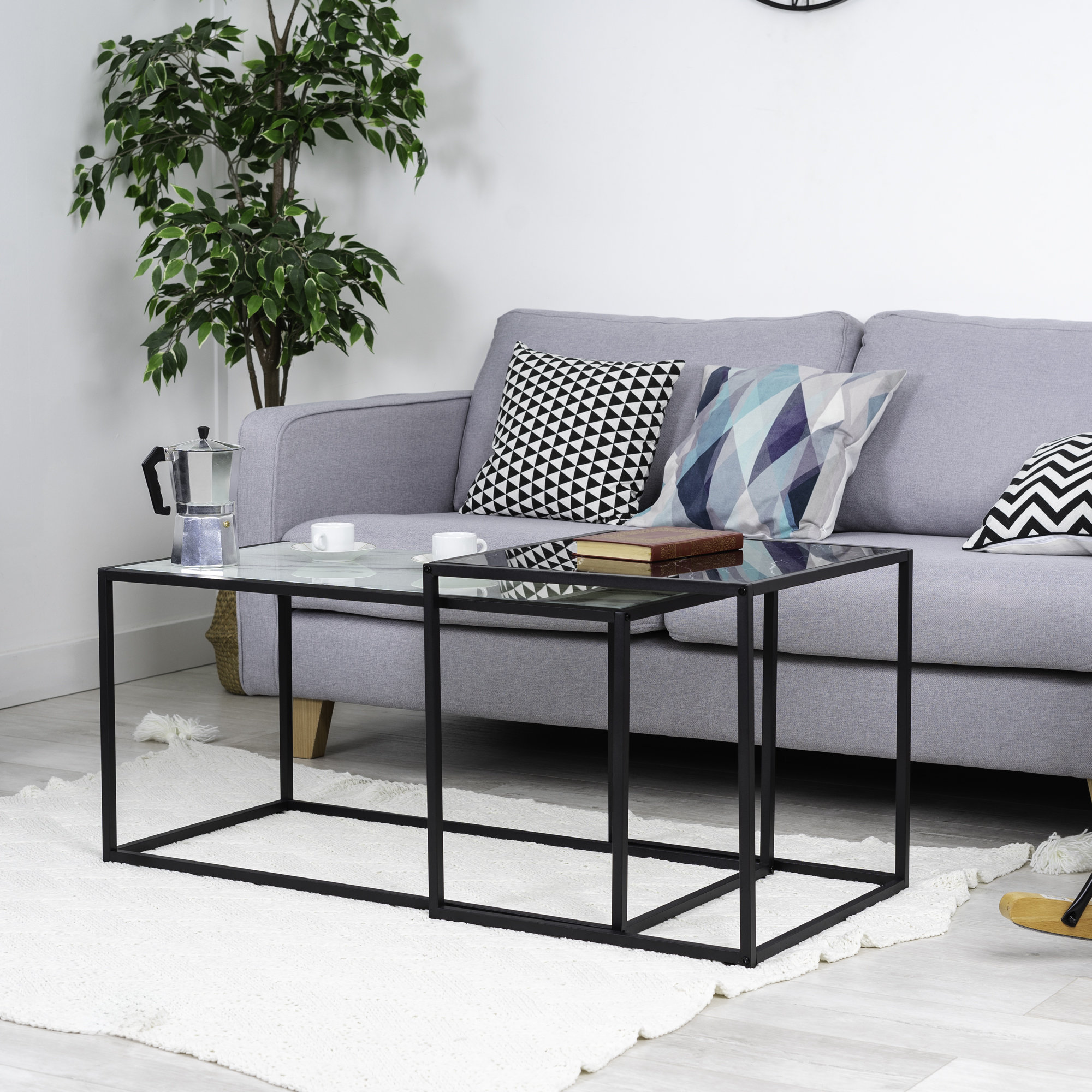 17 Stories 2 Piece Frame Coffee Table Set | Wayfair.co.uk