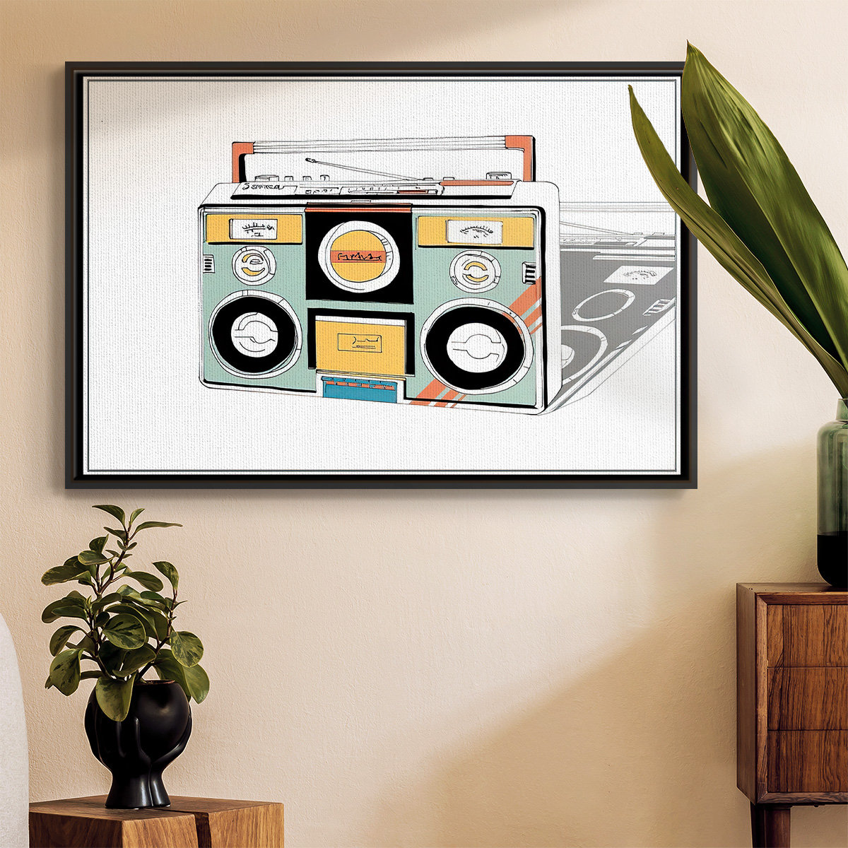 Wexford Home Jamming I - Floater Frame Print on Canvas | Wayfair