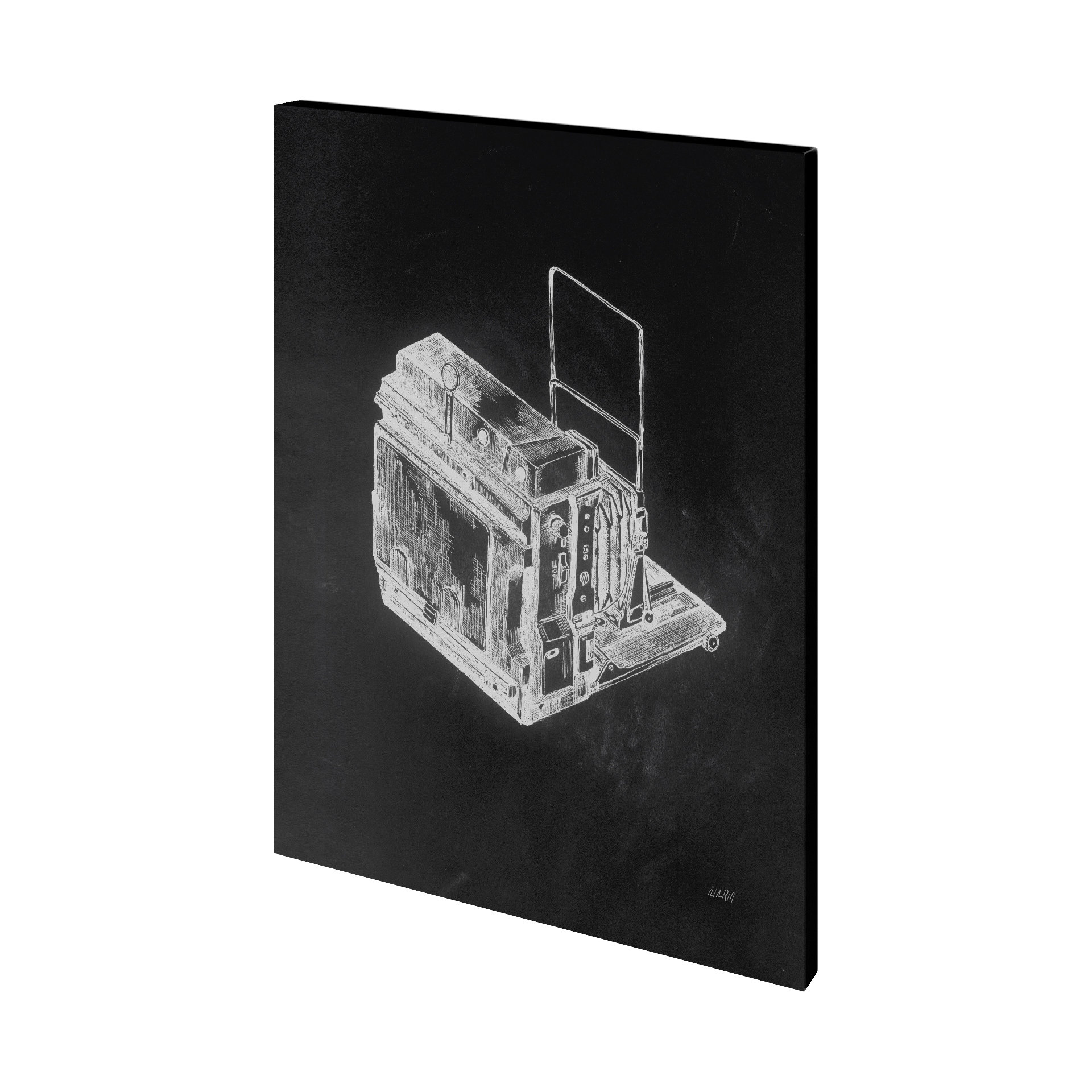 17 Stories Pacemaker Black II a Hand Embelished Textured Canvas | Wayfair