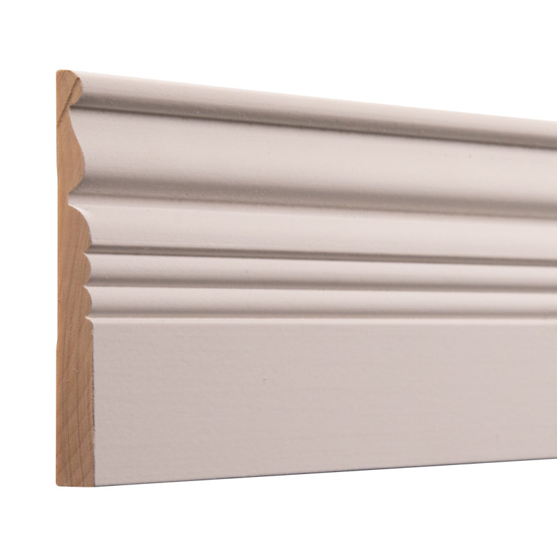 Ornamental Mouldings Wood 0.5" thick x 4" wide x 96" length Wall Base ...