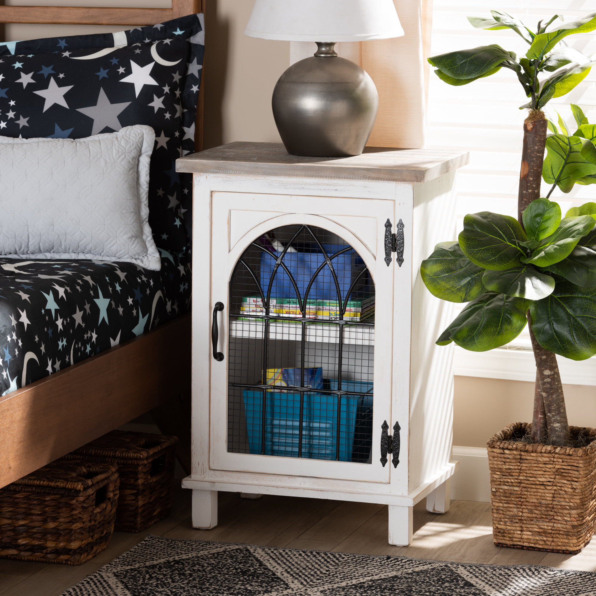 Union Rustic Alvonte Solid Wood Nightstand in White - Wayfair Canada