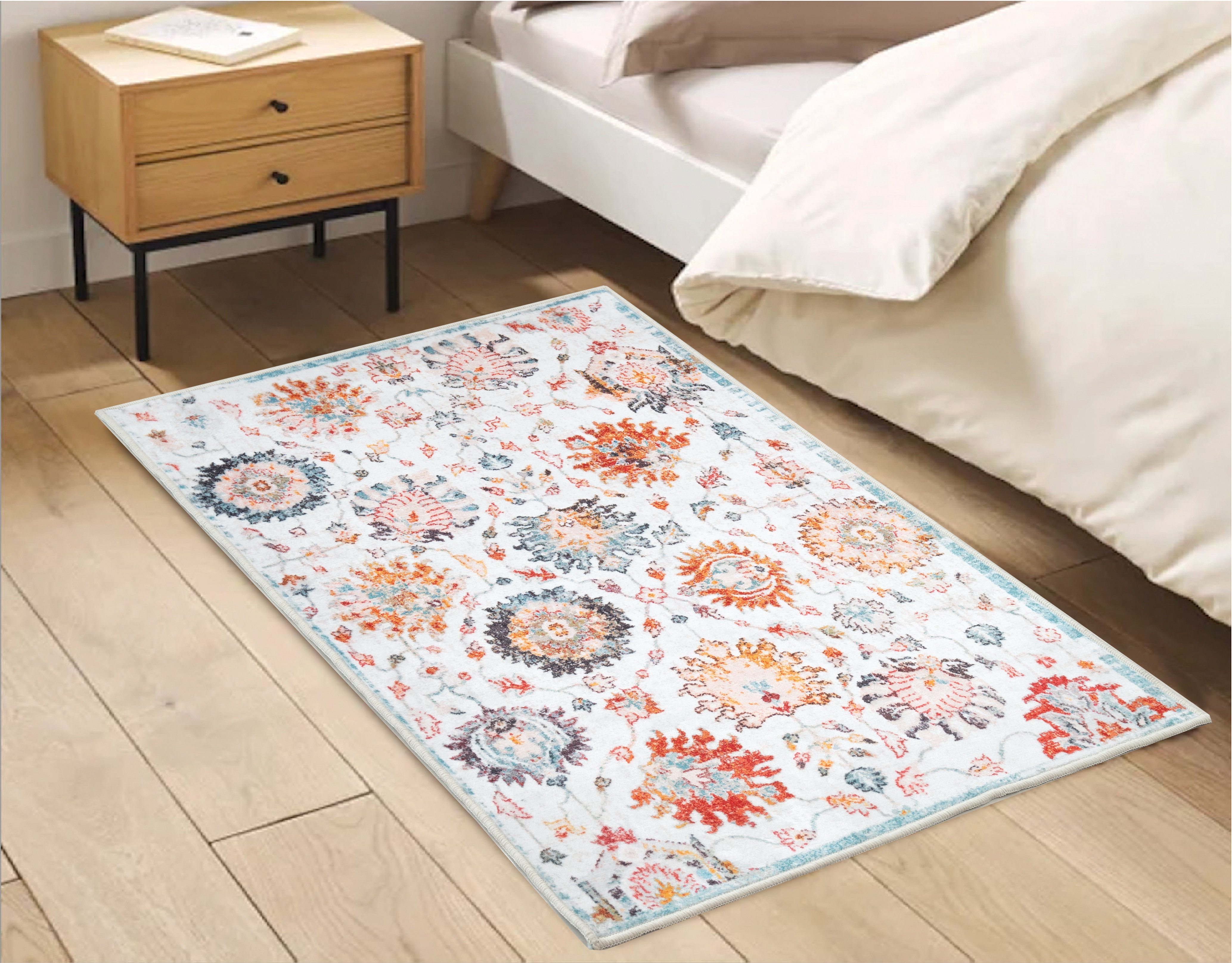 Bungalow Rose Harner Flannel Washable Rugs | Wayfair