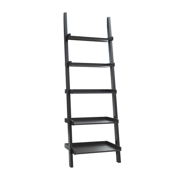 Ebern Designs Modern Multi-Depth Shelves Bookcase with Ladder Design ...