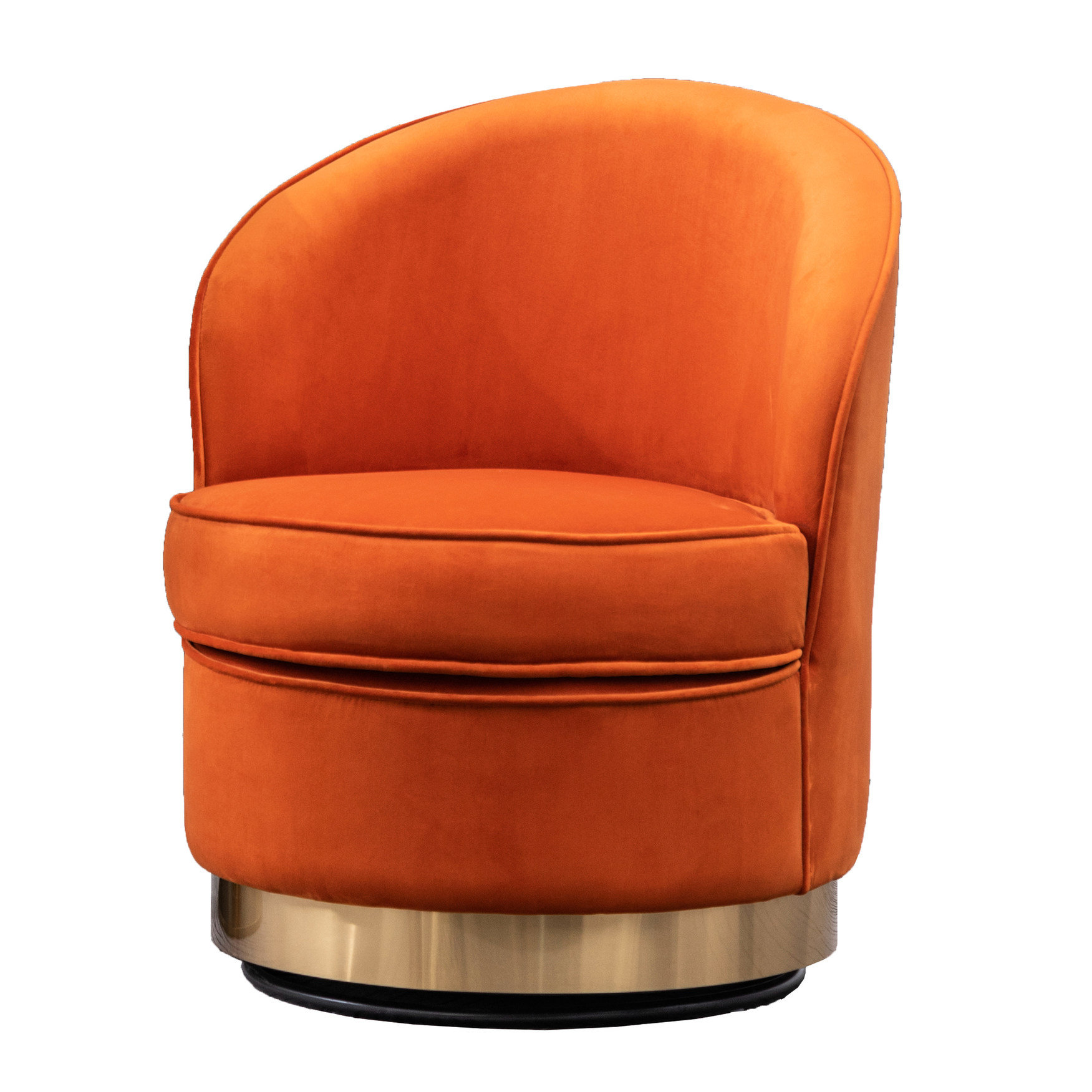 Mercer41 Modern Velvet Chair With Swivel - Comfortable Rotating Stylish ...