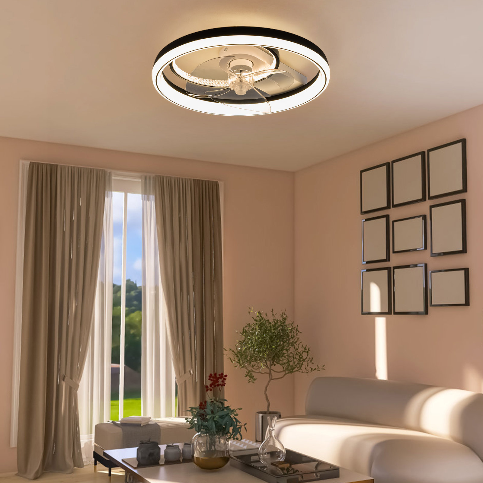 Wrought Studio™ Demaline 20'' Dimmable Ceiling Fan with LED Lights ...