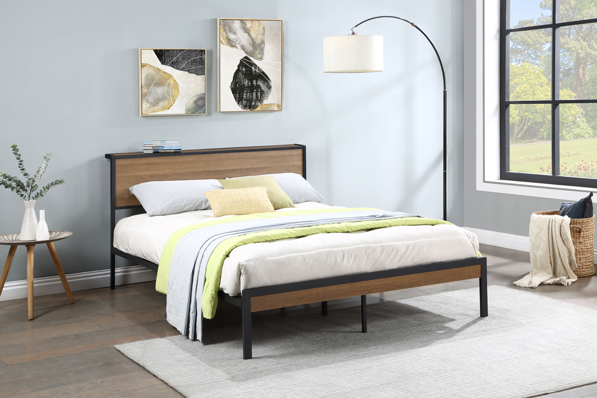 17 Stories Sraddha Metal Panel Bed | Wayfair