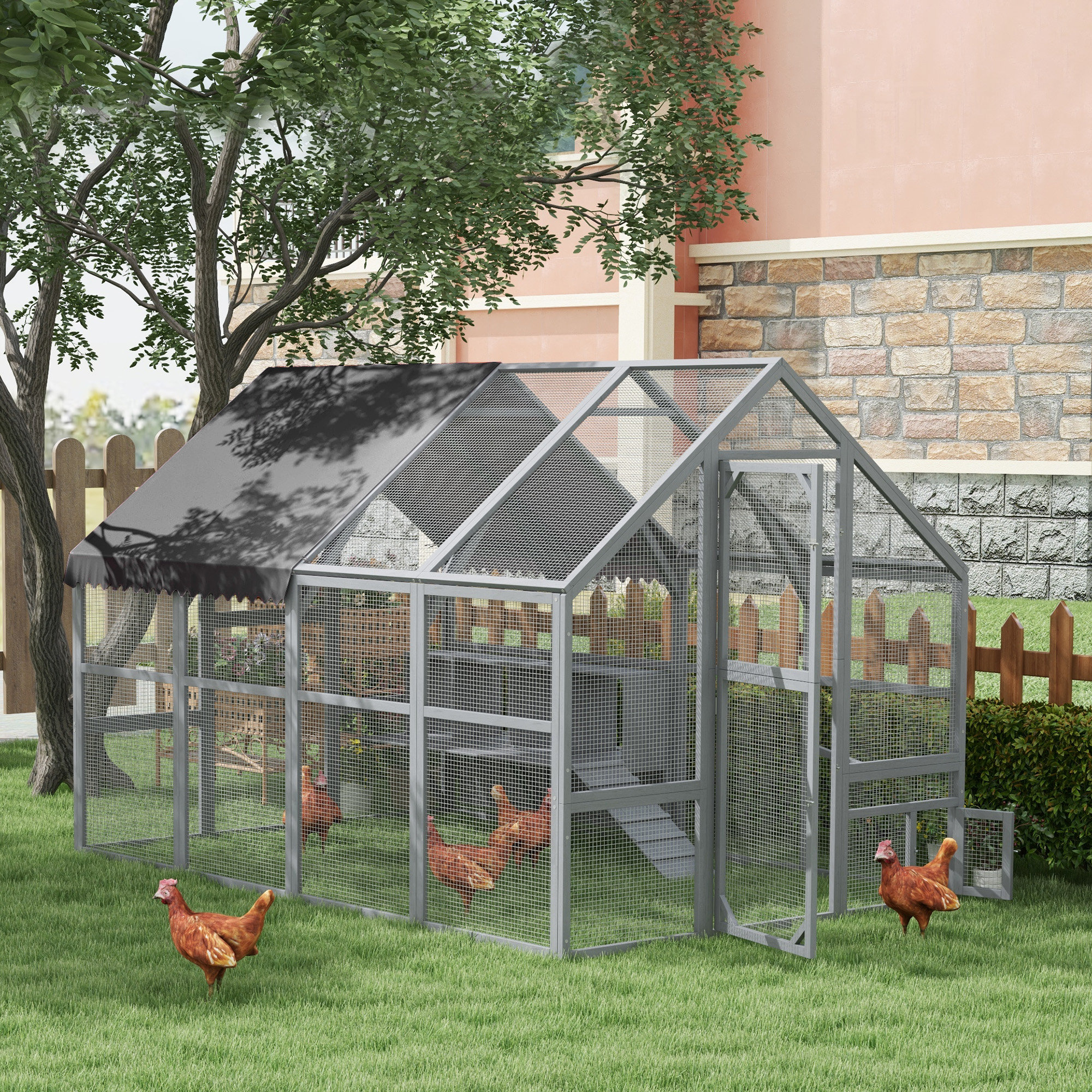 Tucker Murphy Pet™ 56 ft² Chicken Run with Wire Mesh | Wayfair