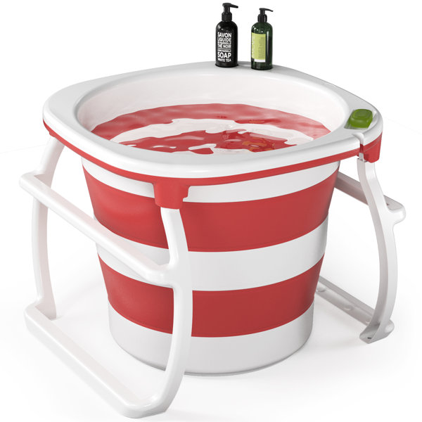 MYDUD 33.8'' x 27.5'' Portable Bathtub for Adults Foldable Freestanding ...