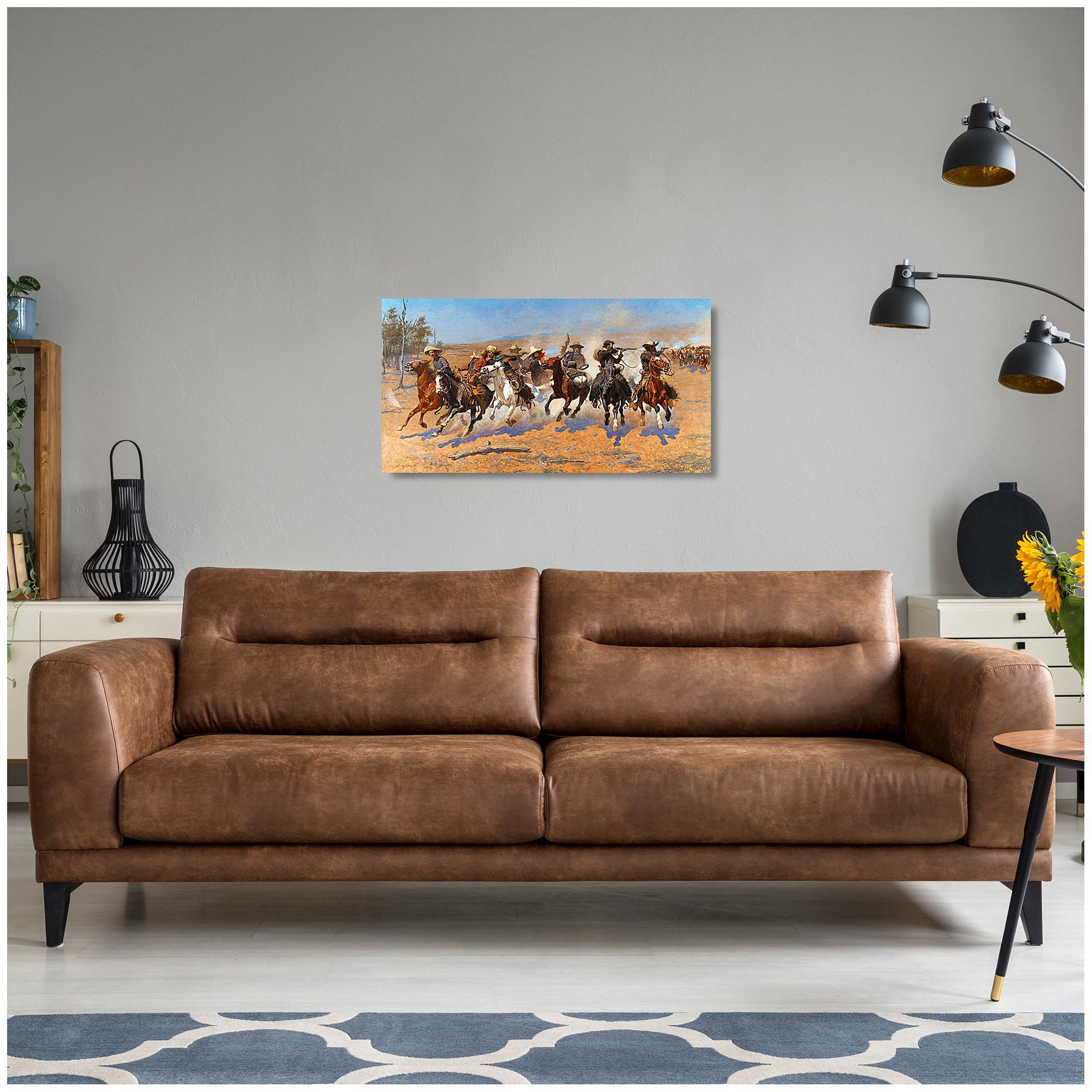 Vault W Artwork A Dash for the Timber by Frederic Remington The World ...