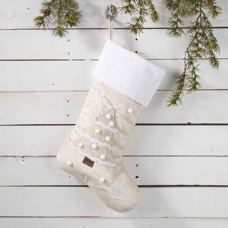 Saro Traditional Cheer Christmas Tree Stocking | Wayfair