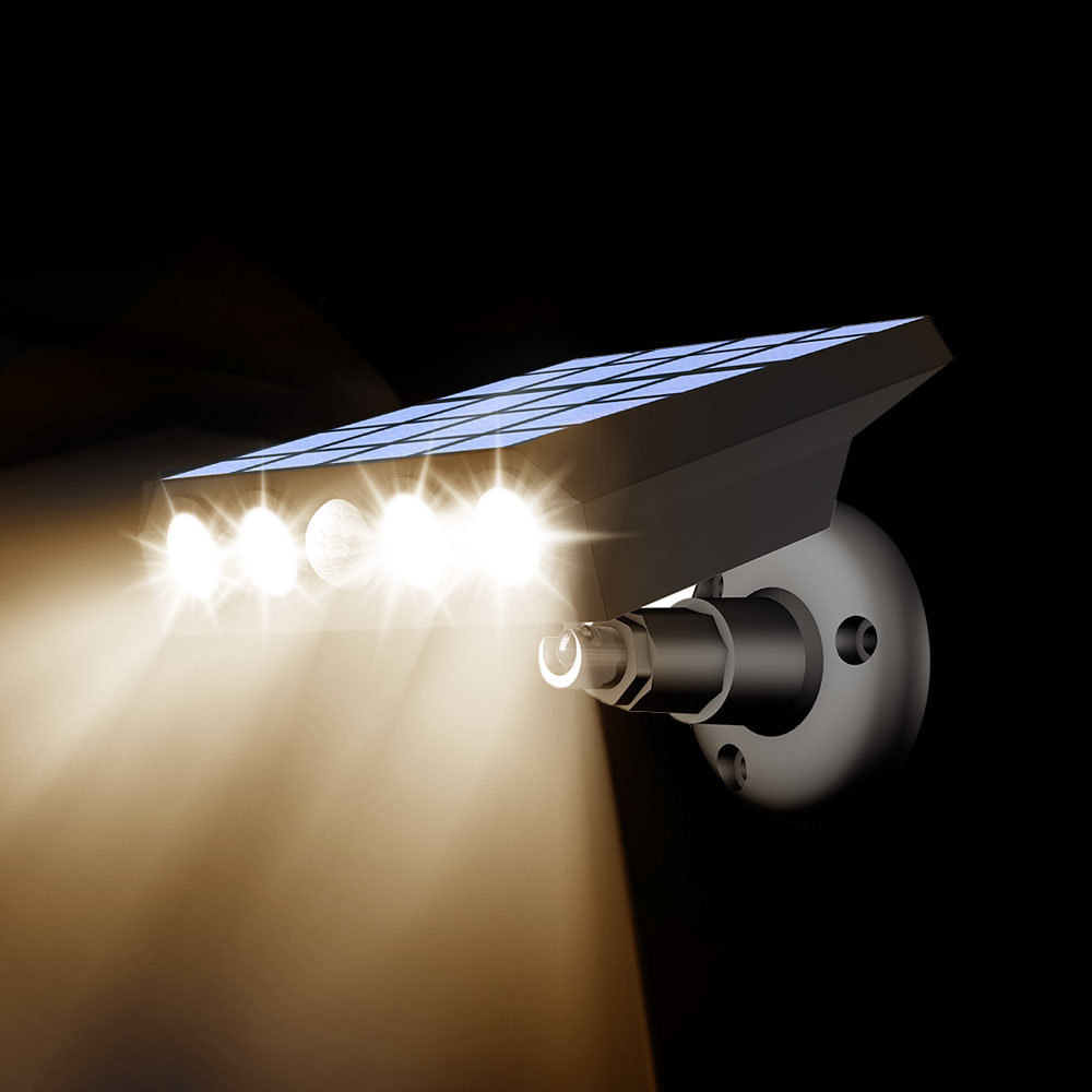 Zhu 4 Watt LED Solar Power Dusk to Dawn Flood Light with Motion Sensor ...