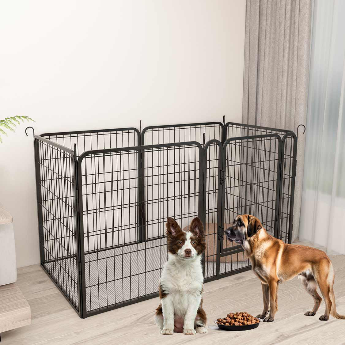 specool 6 Panel Metal Exercise Pen With Pet Door - Wayfair Canada
