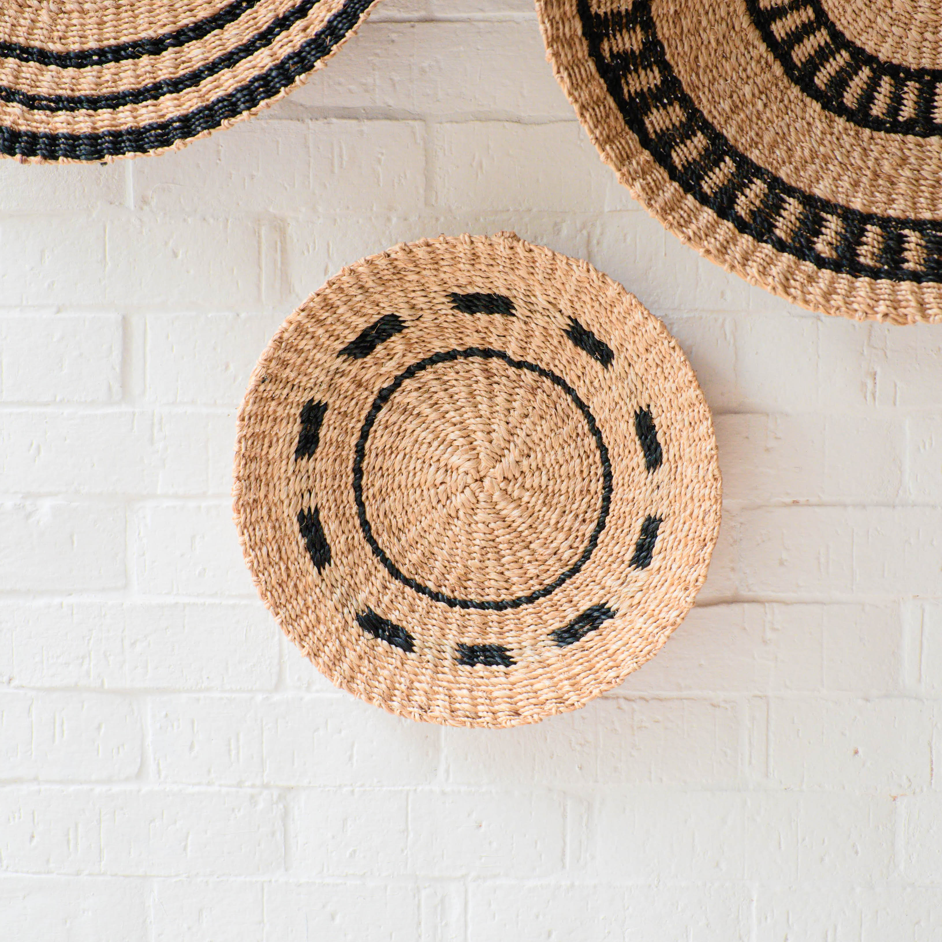 LIKHA Large Black Round Wall Baskets | Wayfair