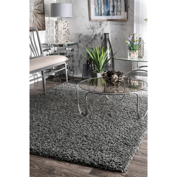 Mercer41 Conye Performance Grey Shag Area Rug & Reviews | Wayfair
