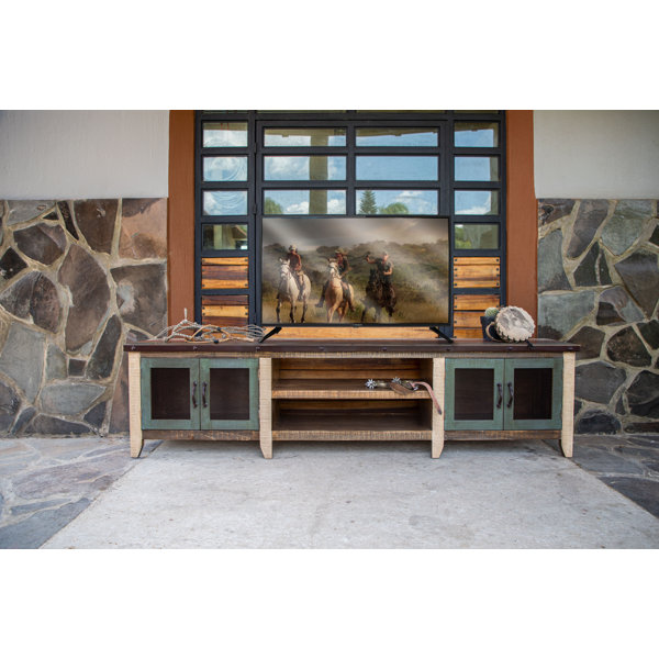 International Furniture Direct Antique Multicolor 92.5'' Media Console ...