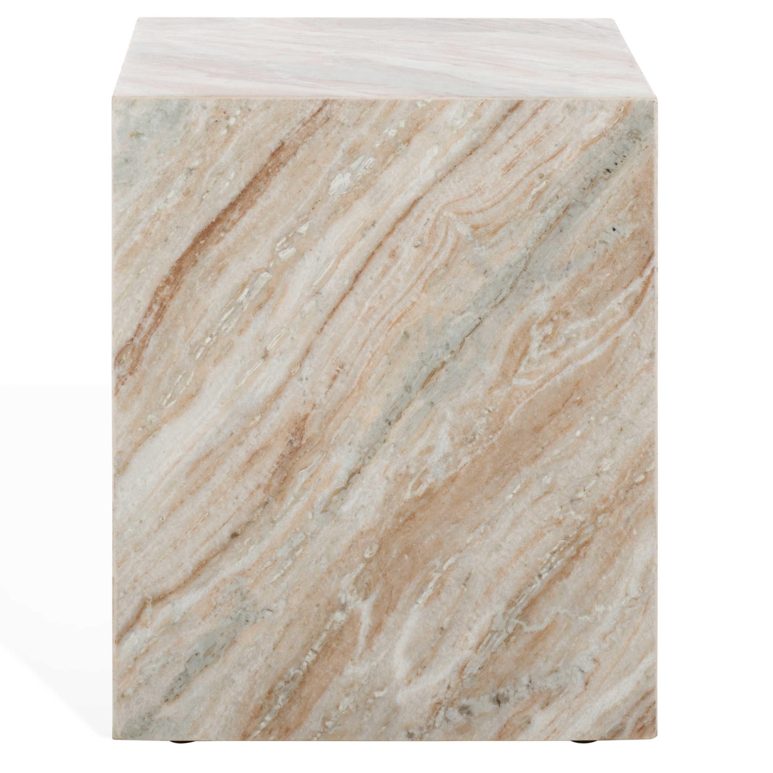Orren Ellis Yantarni Marble Plinth Accent Table | Wayfair