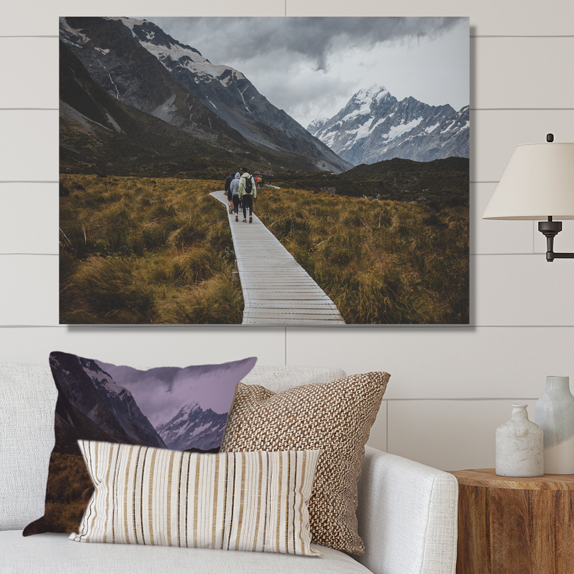 Design Art Mountain Hiking Horizon In Canada - Hiking Canvas Art Print ...