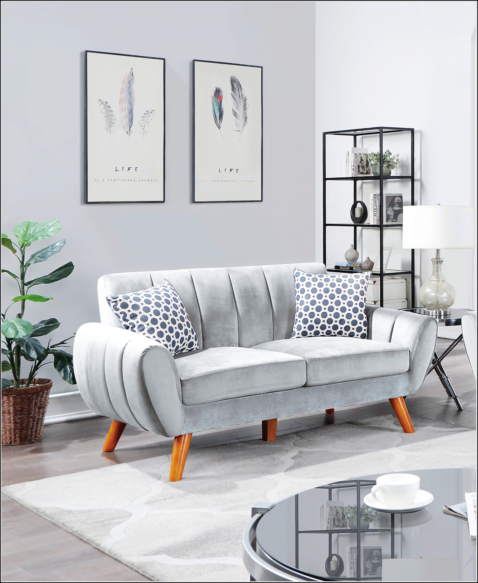 Corrigan Studio® Contemporary 2-Pcs Sofa Set Sofa And Loveseat | Wayfair