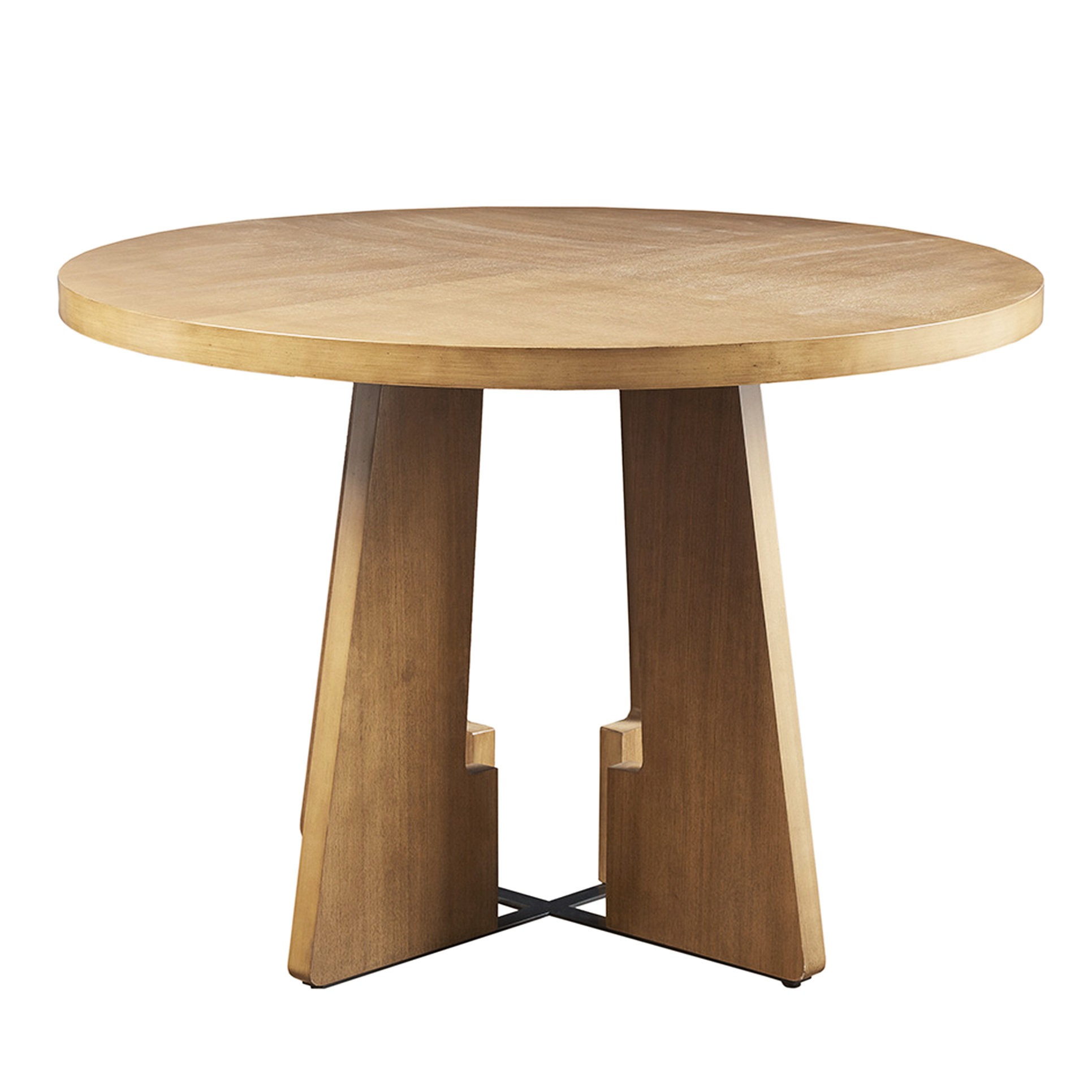 Latitude Run® 44" Diameter Dining Table With Pecan Veneer And Flipped ...